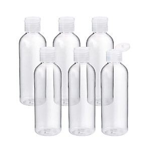 Wresty 6 Pcs 100ml/3.4oz Empty Travel Bottles With Flip Cap Plastic Squeeze Bottles Container For Lotion Shampoo Soap Conditioner Toiletries