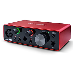 Focusrite Scarlett Solo 3rd Gen USB Audio Interface Bundle with Closed-Back Studio Monitor Headphones and 25-Feet XLR Cable (3 Items)