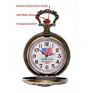 Pinnacle Awards Railroad Approved Railway Regulation Standard Train Pocket Watch 150th Spike Anniversary 4 Passenger Unit F40PH