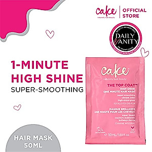 Cake Beauty The Top Coat One Minute High Shine Hair Mask, 1.69 Ounce