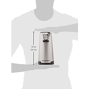 Hamilton Beach Electric Automatic Can Opener with Easy-Clean Detachable Cutting Lever, Cord Storage, Knife Sharpener, Brushed Stainless Steel