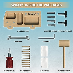 Montessori Toys for 3 Year Old and Up - Real Life Tools Wooden Toy Hammer & Screwdriver Board Set - Fine Motor Skills Toys for 3-5 Year Old Montessori Toys for 4 Year Old Busy Board for Toddlers 3-5