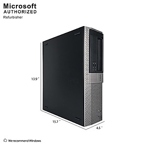 Dell Optiplex 980 Desktop PC Package, Intel Core i5 3.2 GHz, 4 GB-RAM, 250 GB HDD, Keyboard/Mouse, 17in LCD Monitor (Brands Vary), DVD, Windows 10 (Renewed)