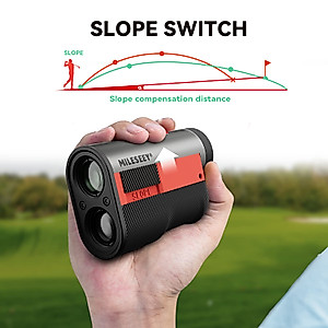Golf Range Finder 660 Yards with Magnetic, MiLESEEY Golf Rangefinder with Rechargeable Battery, Flag Lock with Pulse Vibration, Slope On-Off, 6X Magnification, Fast Focus Scan Laser Rangefinder
