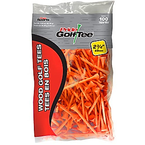 PRIDE GOLF TEE unisex adult 100 Count Bag Golf Tees, Citrus Orange, Count US