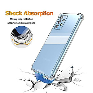 KIOMY Clear Case for Galaxy A53 5G [Anti-Yellow] Hybrid Hard PC + Flexible TPU Frame, Enhanced Corner Shockproof Slim Transparent Cover
