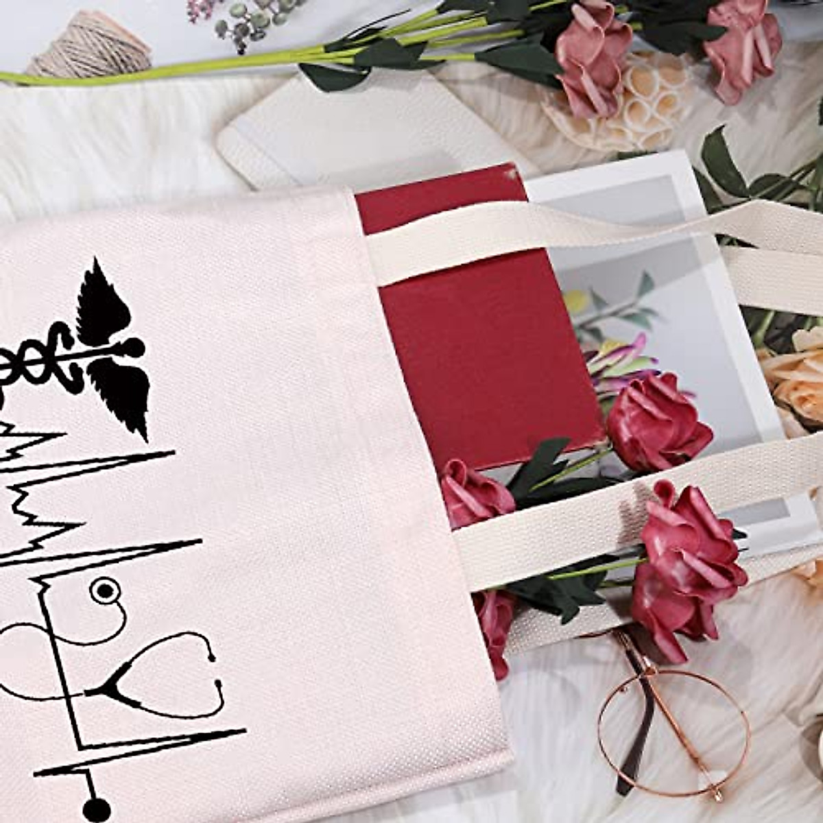 JNIAP Pharmacist Tote Bag Pharmacy Tech Gifts RX Gifts Pharmacy Student Pharmacy Technician Shoulder Bag (RX Tote Bag)