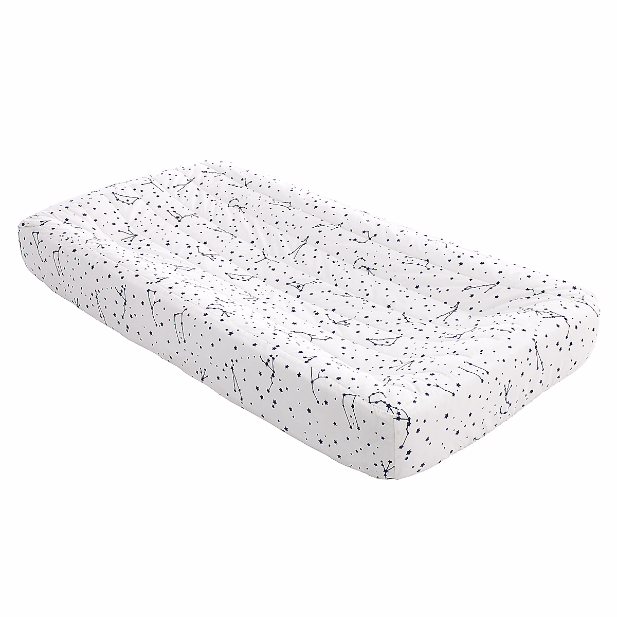 Ivanka Trump Stargazer Collection: Contoured Diaper Pad Cover for Diaper Changer - Galaxy Star Pattern in White and Blue