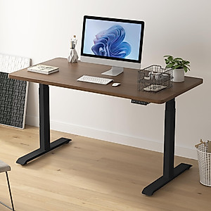 Fromann Electric 3 Tier Legs Dual Motor Desk Base Handset with USB A and C Ports - Sit Stand up Standing Height Adjustable Desk Frame for Home and Office AKB01