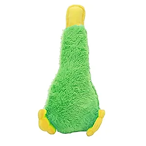 GLOGLOW Plush Dog Chew Toys, Cute Bird Easy Clean Squeaky Plush Dog Toys Teeth Grinding Interactive Boredom Relief Soft Bite Resistance Indoor (Green)