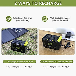 MARBERO Portable Power Station with Solar Panel Kit Solar Generator Included 110V Laptop Charger for Outdoor Home Camping Emergency RV