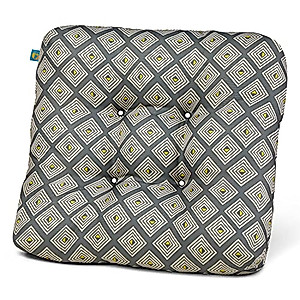 Duck Covers Water-Resistant Indoor/Outdoor Seat Cushions, 19 x 19 x 5 Inch, 2 Pack, Moonstone Mosaic, Outdoor Patio Cushions