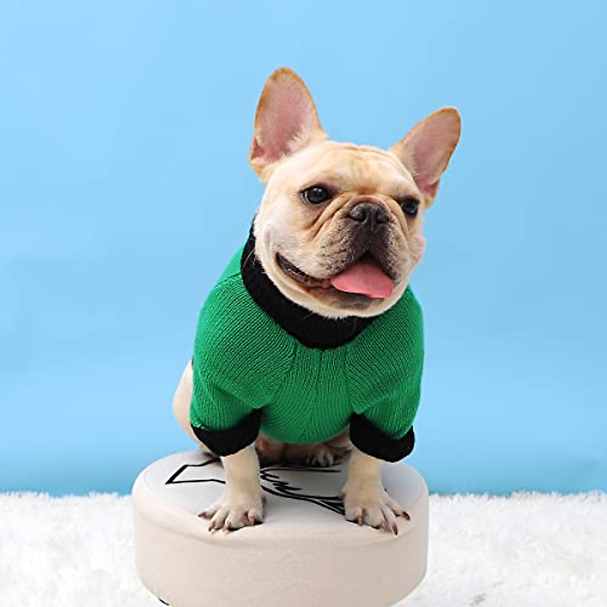 Sweaters Dog Winter Warm Clothes - Hoodies Jackets Sherpa Dog Apparel & Accessories Puppy Small Medium Large pet Clothes Holiday Party cat Dog St. Patrick's Day Black Green 12LBS