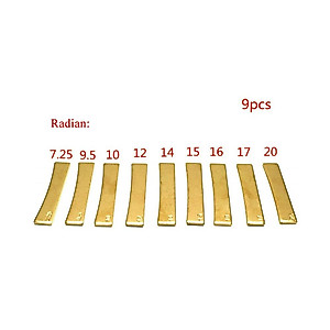 Jiayouy Luthier Tools Set Guitar Bass Fret Press Caul Fingerboard Pressing Tool + 9Pcs Brass Radian Fret Inserts with Hex Wrench - Black