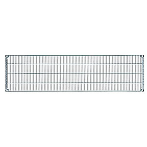 Restaurantware - Shelves ONLY: RW Base 18 x 72 x 1.5 Inch Epoxy Shelves, 4 NSF Certified Wire Shelves - Shelving Posts Sold Separately, with 32 Split Sleeves, Green Steel Shelves, Does Not Corrode