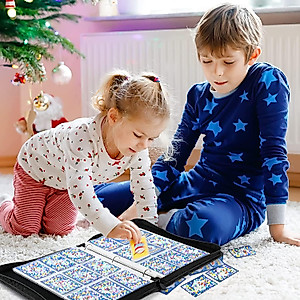 Card Binder 400 Cards Capacity with 50 Removable Sleeves, Collector Trading Card Binder 4-Pocket Storage Holder Album Book Portable Carrying Case for TCG