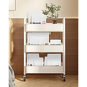 Larzack 100pcs Kraft Bags with Window 3.5x5.5 Inches White Reusable Sealable Zip Lock Food Storage Stand up Paper Pouches for Home or Business