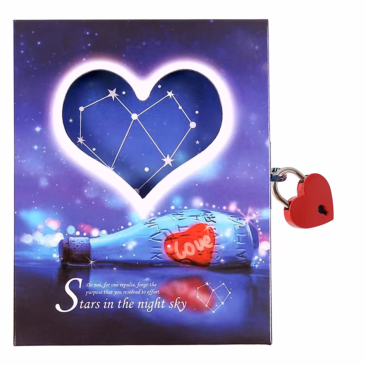 Honbay 2PCS Mini Love Heart Shaped Lock Padlock with Key for Jewelry Box, Purse, Handbag, Backpacks, Cabinet, Treasure Chest, Suitcases, Lockers, Letter Box, Diary, etc