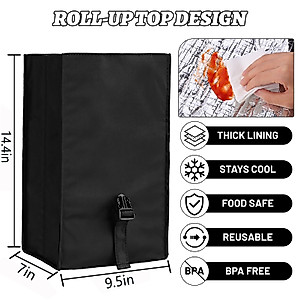 ZM-YOUTOO Insulated Lunch Bag Thermal Foldable Lunch Box with Adjustable Shoulder Strap for Men, Adults, Women Office, Work, Picnic Hiking Beach