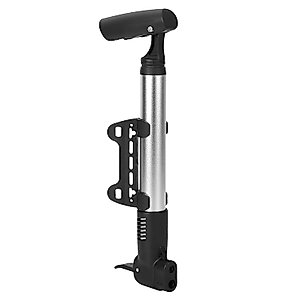 Mini Bike Pump,Portable Bicycle Tire Inflator Ball Air Pump with Mount Frame for Mountain Road Bike Presta Schrader