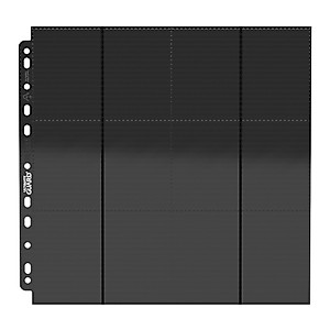 Ultimate Guard UGD010829 24-Pocket QuadRow Side-Loading Pages Album, Black