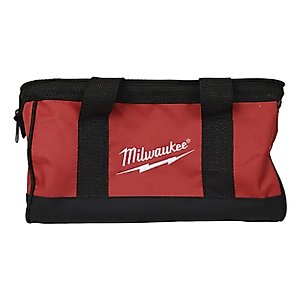 Milwaukee 13-inch x 7-inch x 7-inch Red and Black Canvas Tool Bag