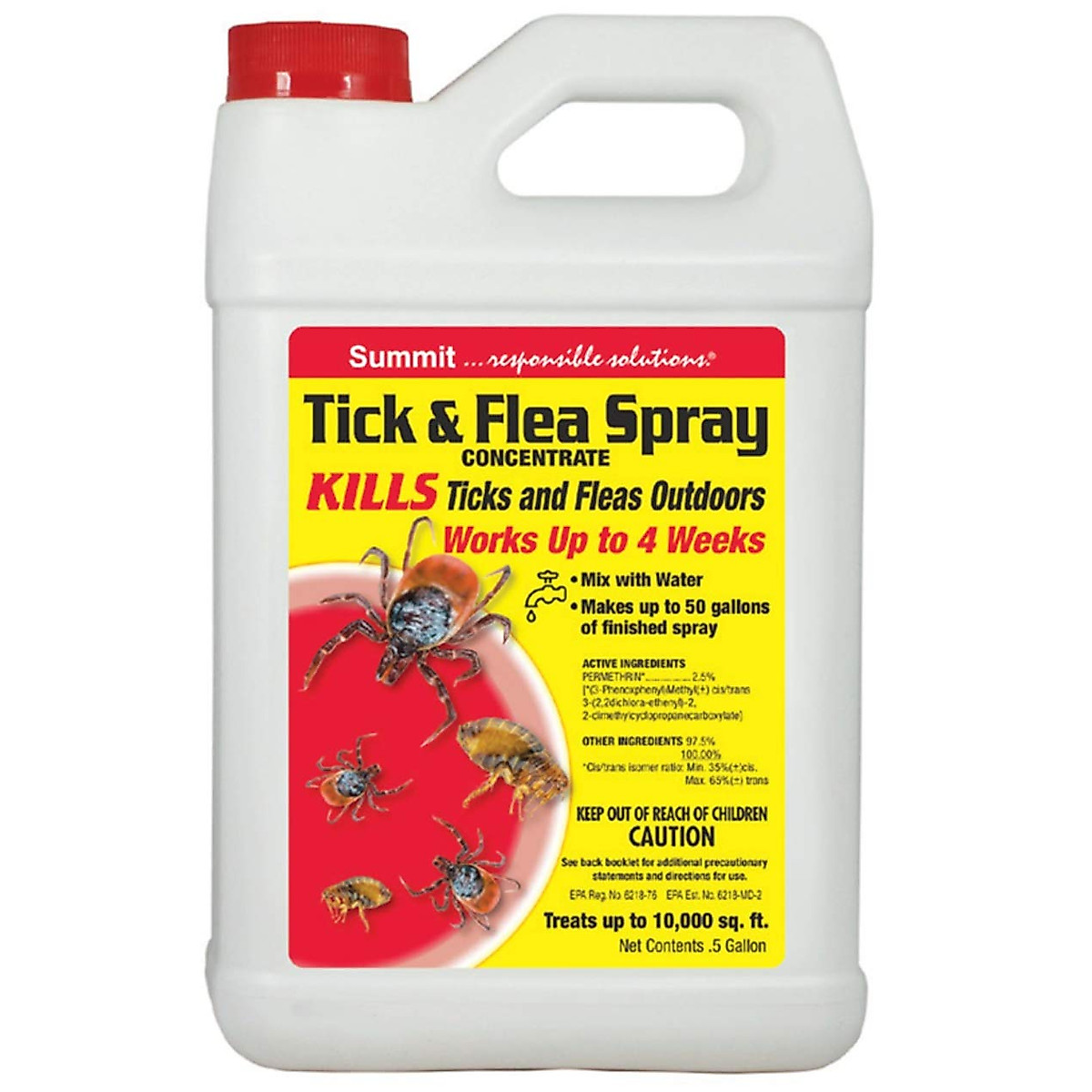 Summit...reponsible solutions. TICK & FLEA Spray - Concentrate - 1/2 Gallon, Natural, Model: 028-6