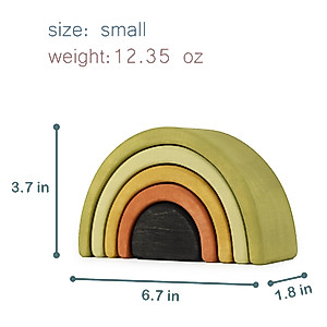 EcoWorkshop Staking Toys for Toddlers 3-5 Rainbow Stacker Toy 5pcs Educational Baby Toys Stacking Blocks Stacking Rainbow Educational Baby Toys