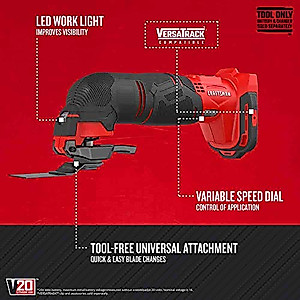 CRAFTSMAN V20* Oscillating Tool Cordless, Tool Only (CMCE500B)