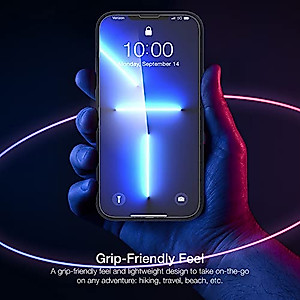 Zonlaky 9 in 1 Bundle Designed for iPhone 13 Pro Max Case 6.7 Inch Compatible + 4 Pack Tempered Glass Screen Protector + 4 Pack Camera Lens Protectors + 1 Silicone Bumper Cover - Midnight