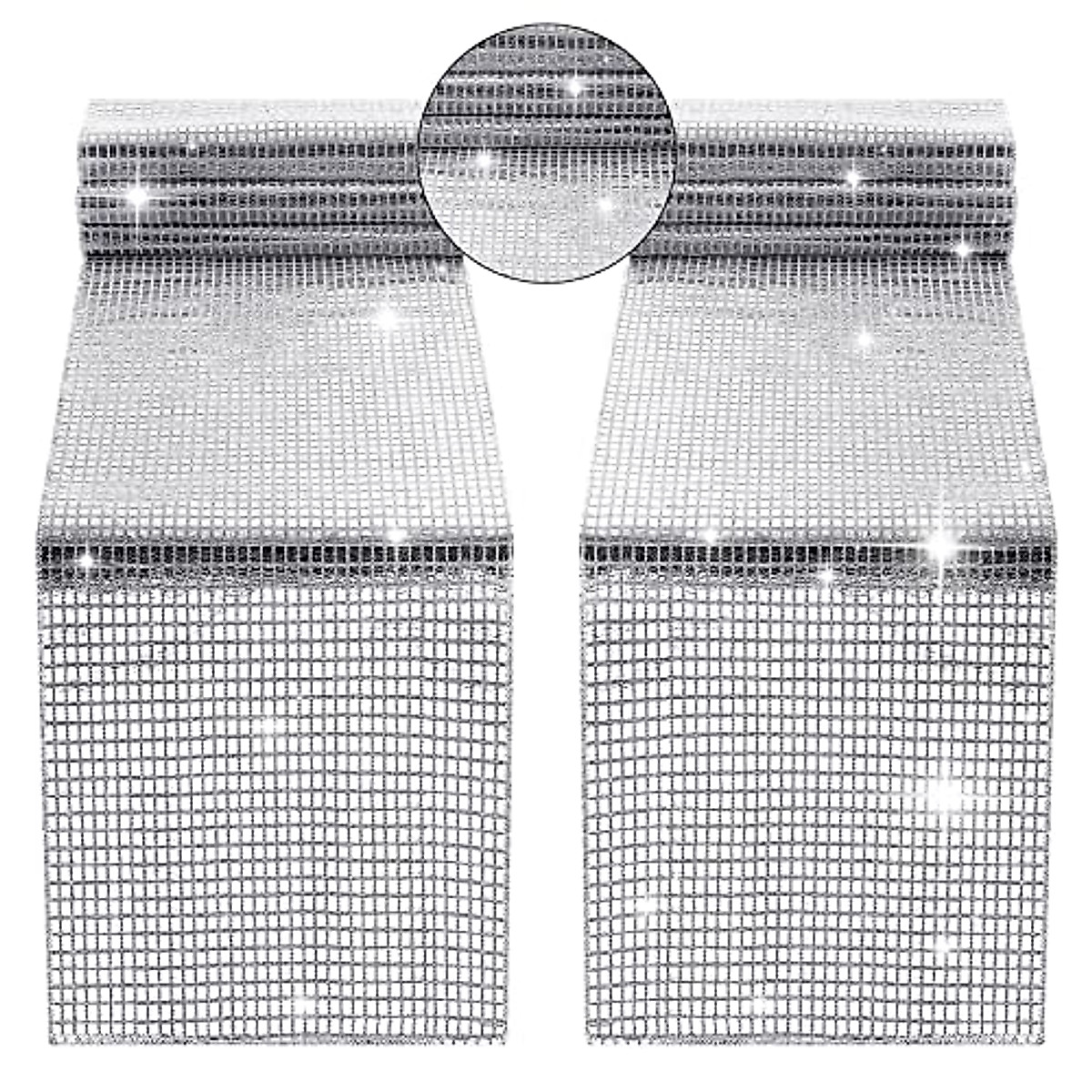 2 Pcs 14 x 72 Inches Glitter Disco Party Table Runner 70s Disco Party Table Cover 70s Birthday Party Supplies The 70s Dance Party Disco Theme Party 80s Hip Hop Party Decoration and Supplies for Table