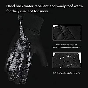 YukiniYa Kids Winter Gloves Thick Soft Fleece Warm Touch Screen Anti-Slip for Boys Girls 3-15 Years Cycling School