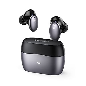 UGREEN HiTune X6 Hybrid Active Noise Cancelling Wireless Earbuds-Bluetooth Earphones with 6 Mics Clear Calls, 10mm DLC Drivers, Deep Bass, Low Latency, 26 Hrs Playtime, Game Mode, Volume Control