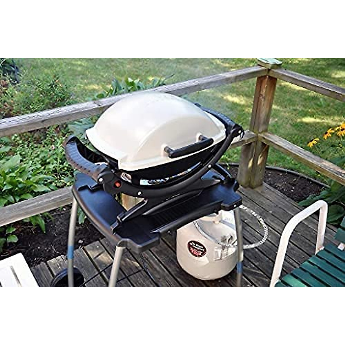 GGC 4 FT Stainless Steel Braided Propane Adapter Hose 1 lb to 20 lb Converter for QCC1/Type 1 LP Tank to 1 LB Portable Grill, Camp Stove, Buddy Heater