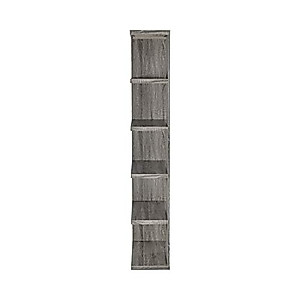 Coaster Home Furnishings 5-Tier Semi-Backless Bookcase Weathered Grey, 11.5"" d x 23.5"" w x 70.75"" h (800553)
