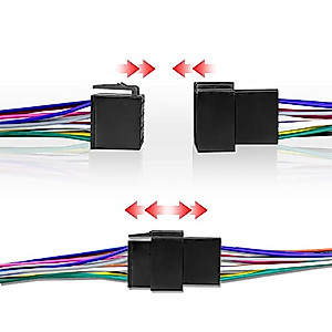 TIKSCIENCE 16 Pin Male and Female Radio Wire Harness Adapter Fit for Kenworth Freightliner Cascadia Stereo Connector, Fit for JVC Pioneer Kenwood Sony Android Amp Integration Adapter