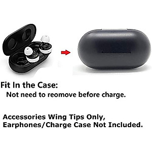 BLLQ Replacement for Samsung Galaxy Buds Wingtips Ear Tips 12 PCS Accessories, Silicone Earhooks Earbuds Cover Eargels Eartips for Galaxy Buds 2019, White 12pcs