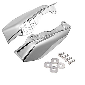 H RUO Chrome Mid-Frame Air Deflector Heat Shield Fits for Harley Touring Electra Glide Street Glide Road Glide 2017-2024 2023 2022
