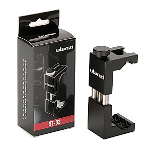 ULANZI Aluminum Phone Tripod Mount with Cold Shoe Mount, Smartphone Video Rig Tripod Mount Adapter for iPhone 11 Pro Max XS X 8 Plus Samsung Galaxy Google Pixel OnePlus One Sony Mobile Phones