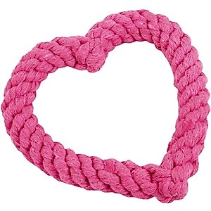 Pink Cute Dog/Cat Chew Toys, Dog Toys for Chewers, Heavy Duty Dental Dog Rope Toy for Dogs, Creative Love Heart Shaped Interactive Rope Dog Toys, Cotton Puppy Teething Chew Tug ToyPet teething toys