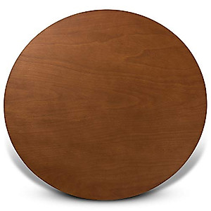 Baxton Studio Kenji Modern and Contemporary Walnut Brown Finished 48-Inch-Wide Round Wood Dining Table