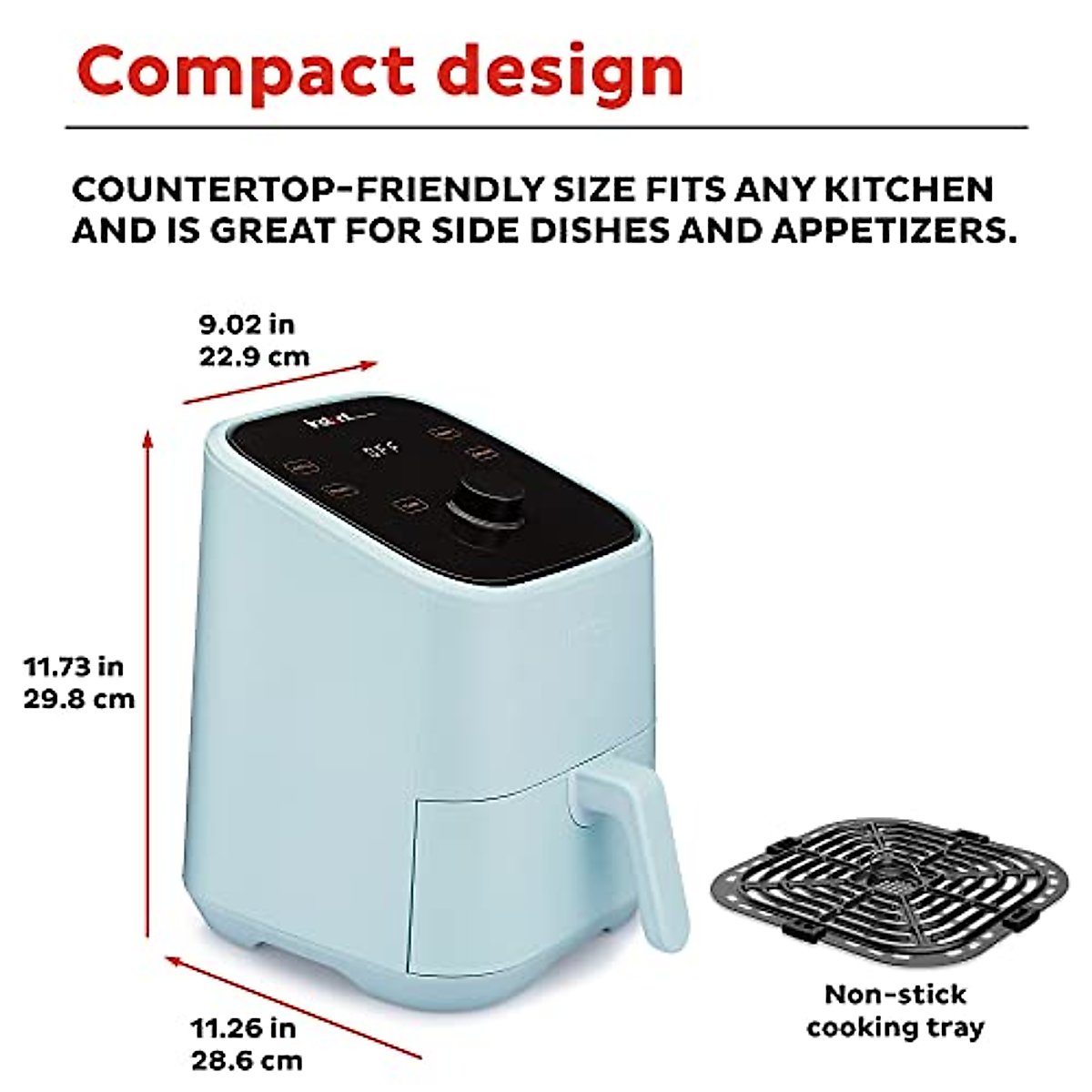 Instant 4-in-1, 2-QT Mini Air Fryer Oven Combo, From the Makers of Instant with Customizable Smart Cooking Programs, Nonstick and Dishwasher-Safe Basket, App with over 100 Recipes, Aqua