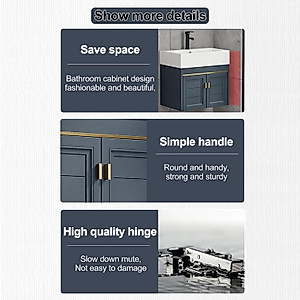 Vessel Sink Rectangular, Ceramic Vessel Sinks for Bathrooms, Modern Pianted Wall Mounted Vessel Sink Cabinet Set, Bathroom Ceramic Washbasin and Faucet Combo, for Small Space ( Size : 33*29cm/12.9*11.