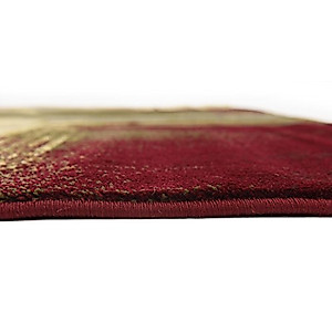 Unique Loom Barista Collection Modern, Abstract, Urban, Distressed, Rustic, Warm Colors Area Rug, 5 ft x 8 ft, Multi/Olive