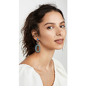 Elizabeth Cole Women's Rhiannon Earrings, Turquoise, Floral, One Size