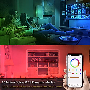 ILC Color Changing LED Light Bulb RGBW Controlled by APP, Sync to Music, Dimmable RGB Multi-Color 60 Watt Equivalent E26 Edison Screw (2 Pack)