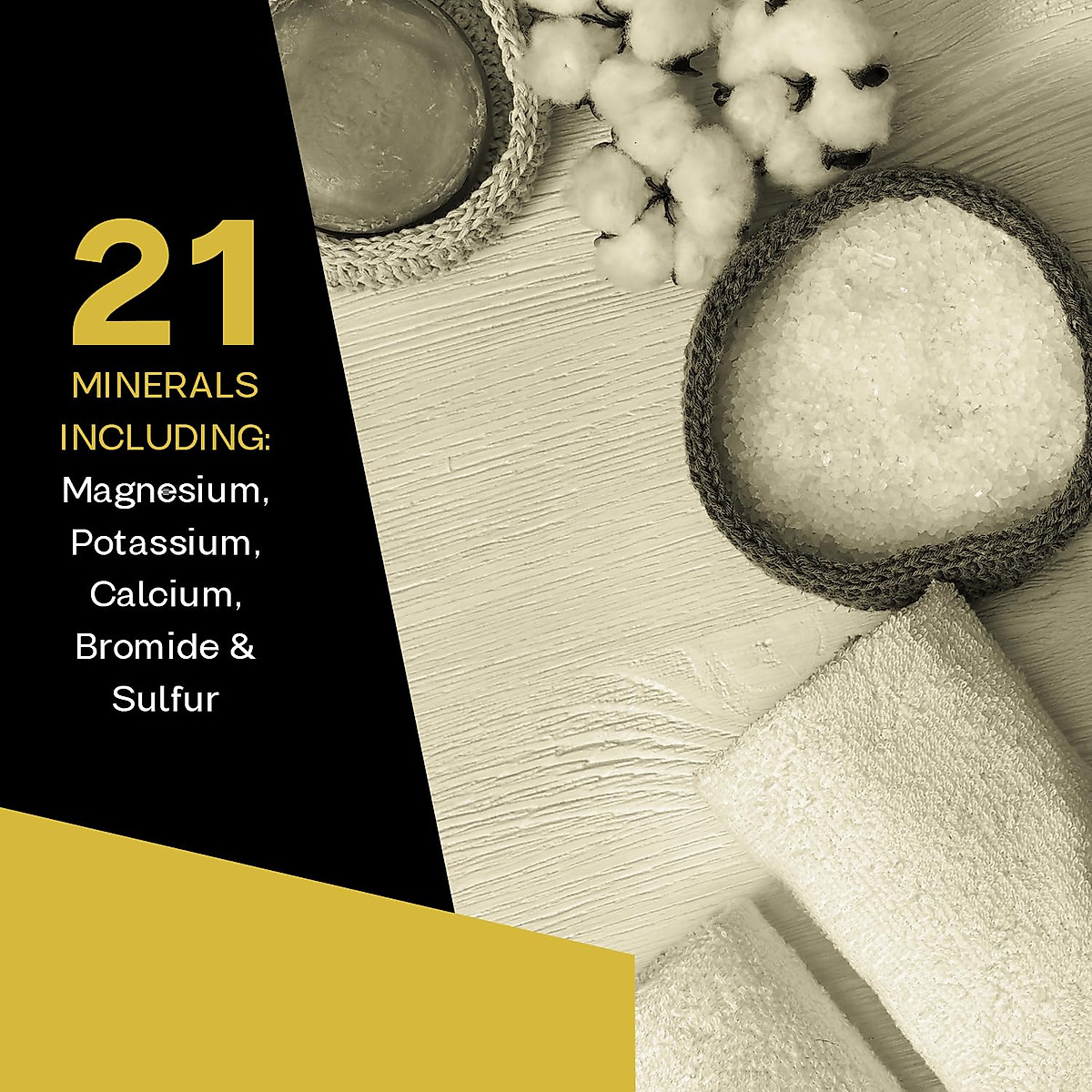 Aromasong Dead Sea Salt - Spa Bath Salt - 19 Lbs Fine Grain Bulk - 100% Pure - Better Absorbing Than Epsom Salt - Soak for Women & Men for Skin Issues and to Relax Tired Muscles - Resealable Pack.