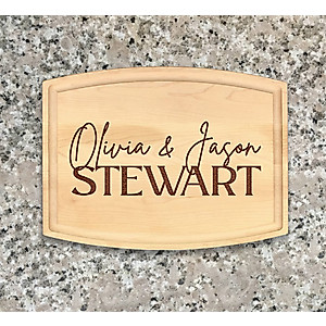 Personalized Mr & Mrs Cutting Board Wedding Gifts for Couple Custom Cutting Board Engraved Arched