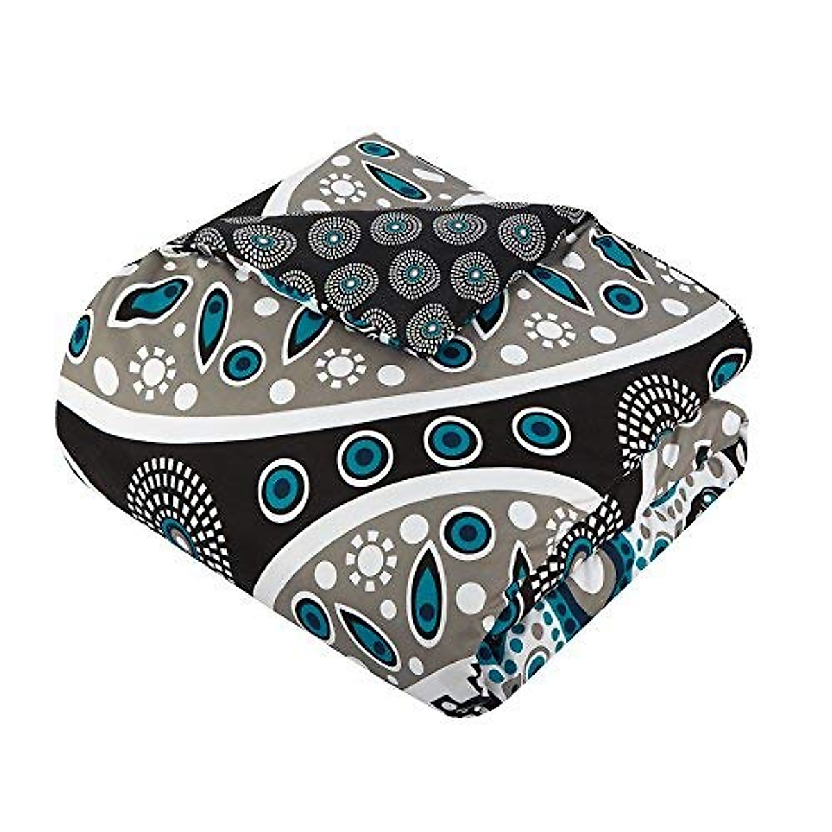 Chic Home Mornington Large Scale Contempo Bohemian Reversible Printed with Embroidered Details. King Bed in a Bag Comforter Set, Black