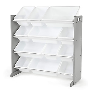 Humble Crew Kids Toy Organizers with Storage Bins (9 Bin, 24" Tall) and (12 Bin, 31" Tall)